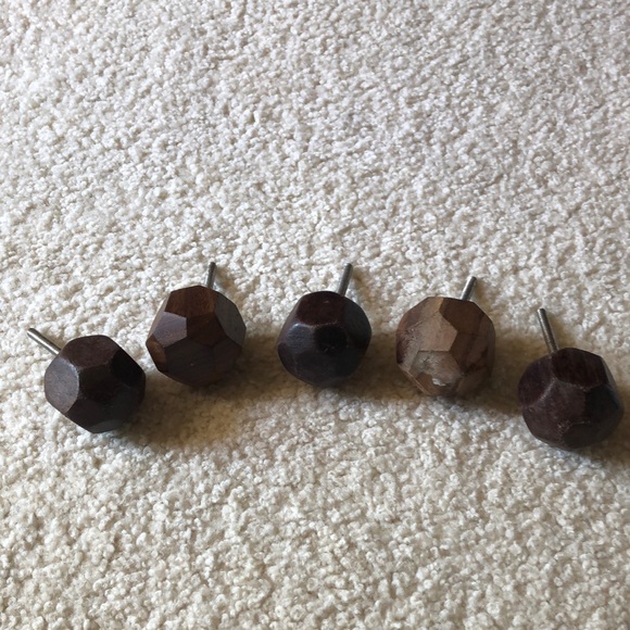 Other | Drawer Knobs Rustic Wood Octagon 3 Dimensional Shape | Poshmark